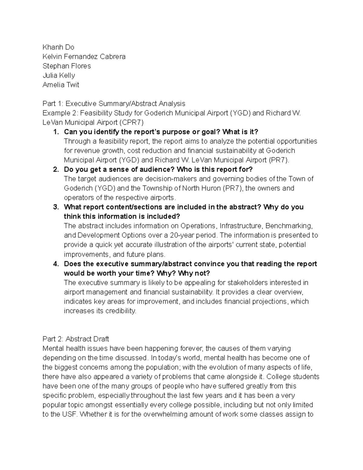 Abstract Analysis - Khanh Do Kelvin Fernandez Cabrera Stephan Flores ...
