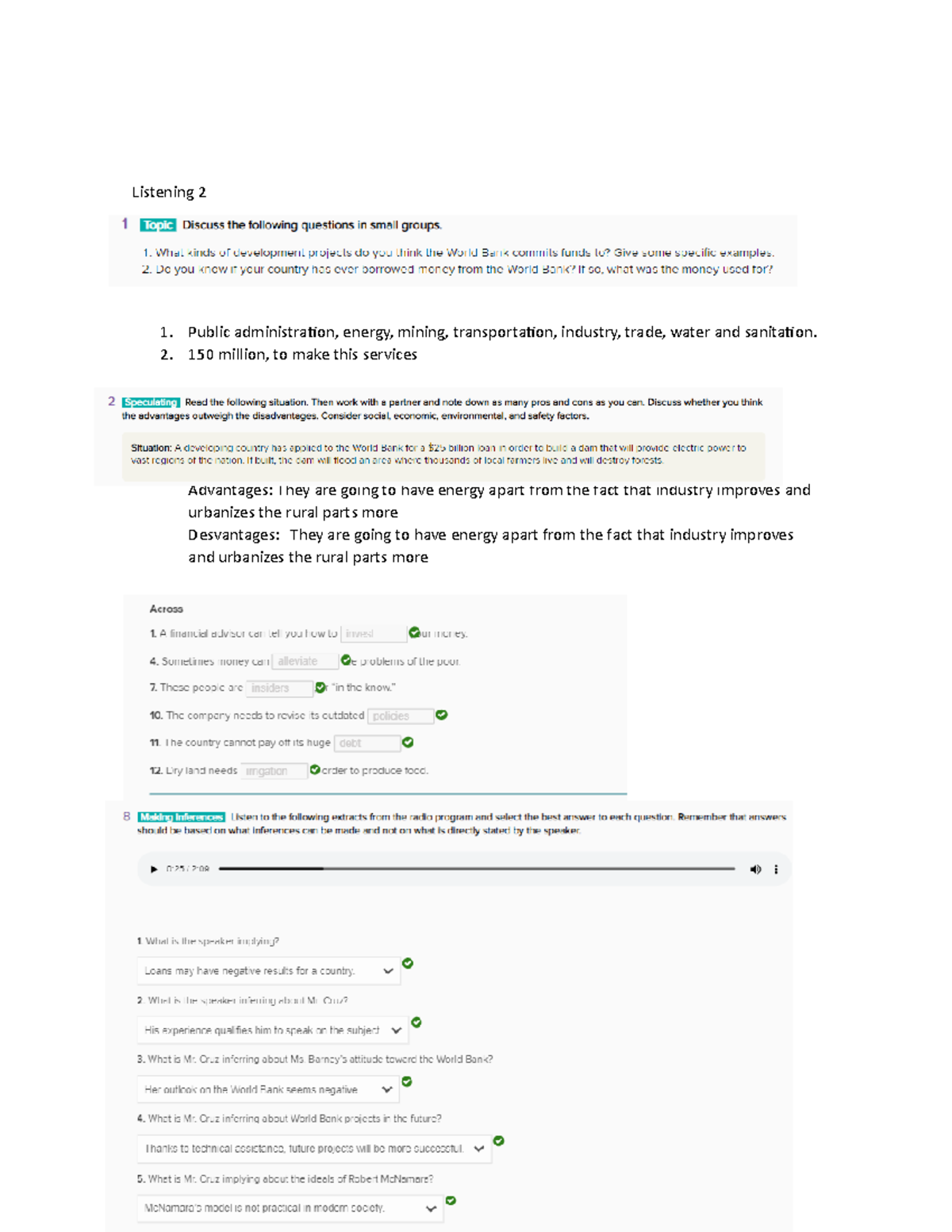 Listening 2 - ingles - Listening 2 Public administration, energy ...