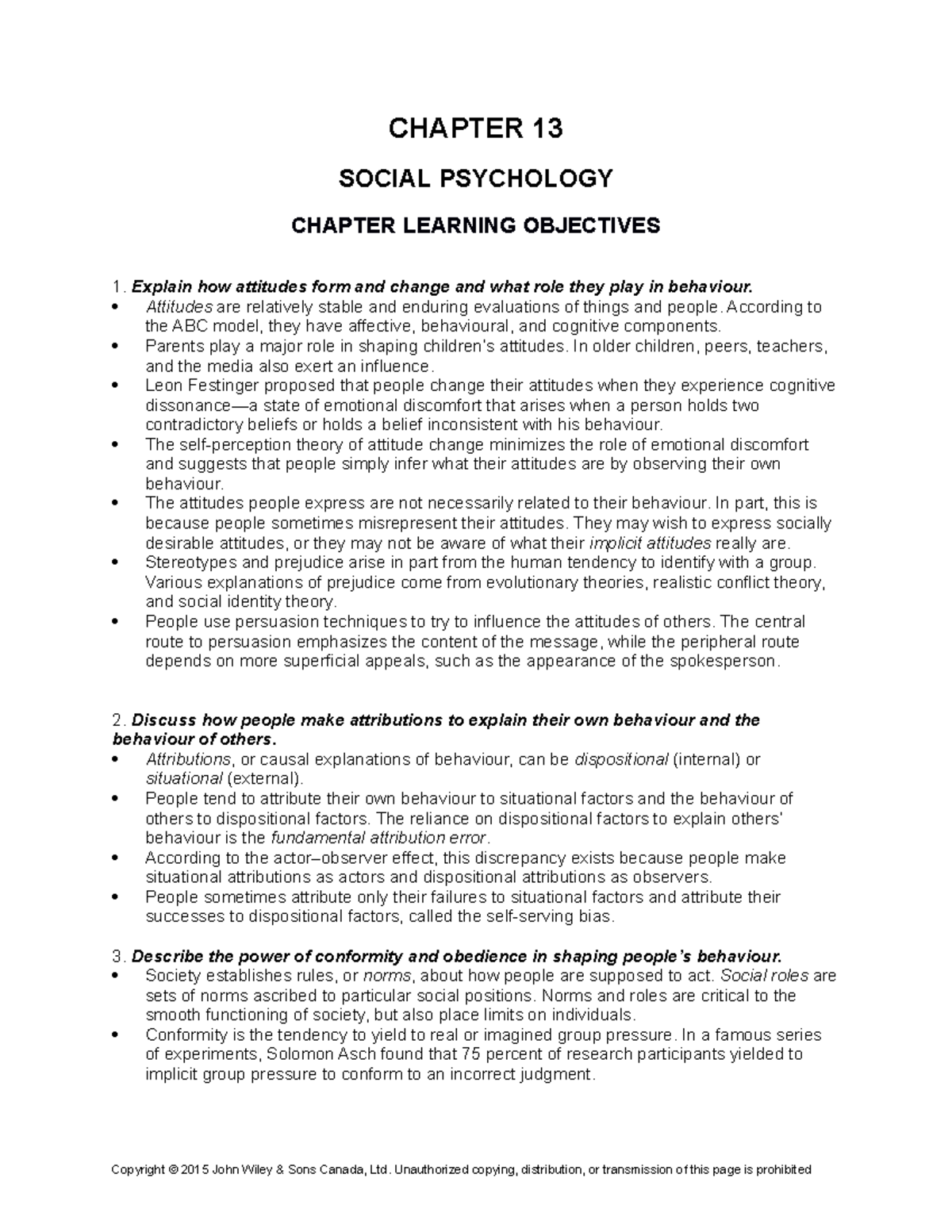 Tb13 - Test banks for chapter 13 - CHAPTER 13 SOCIAL PSYCHOLOGY CHAPTER ...