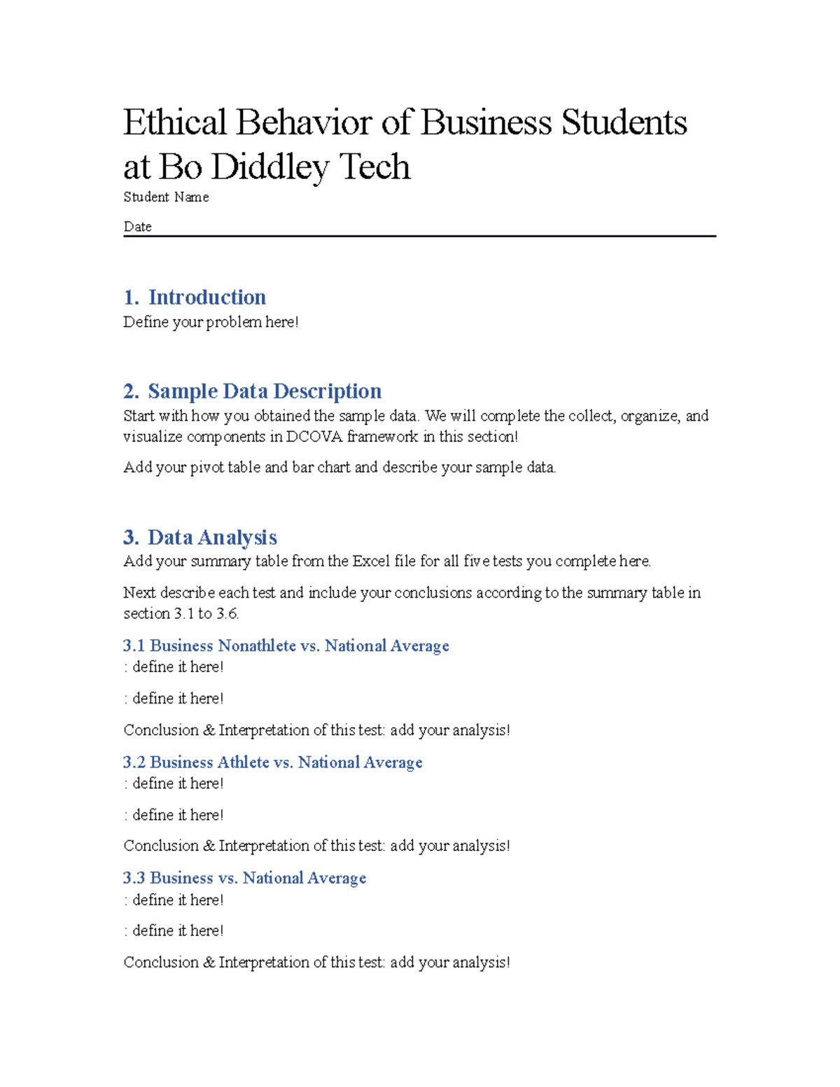 BUS352 benchmark report Template Lan - Ethical Behavior of Business ...