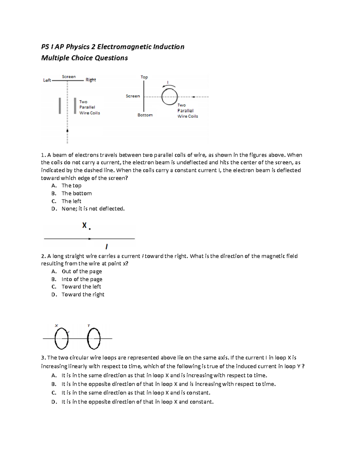 Electromagnetic induction multiple choice 3 2015 08 17 - PS I AP ...