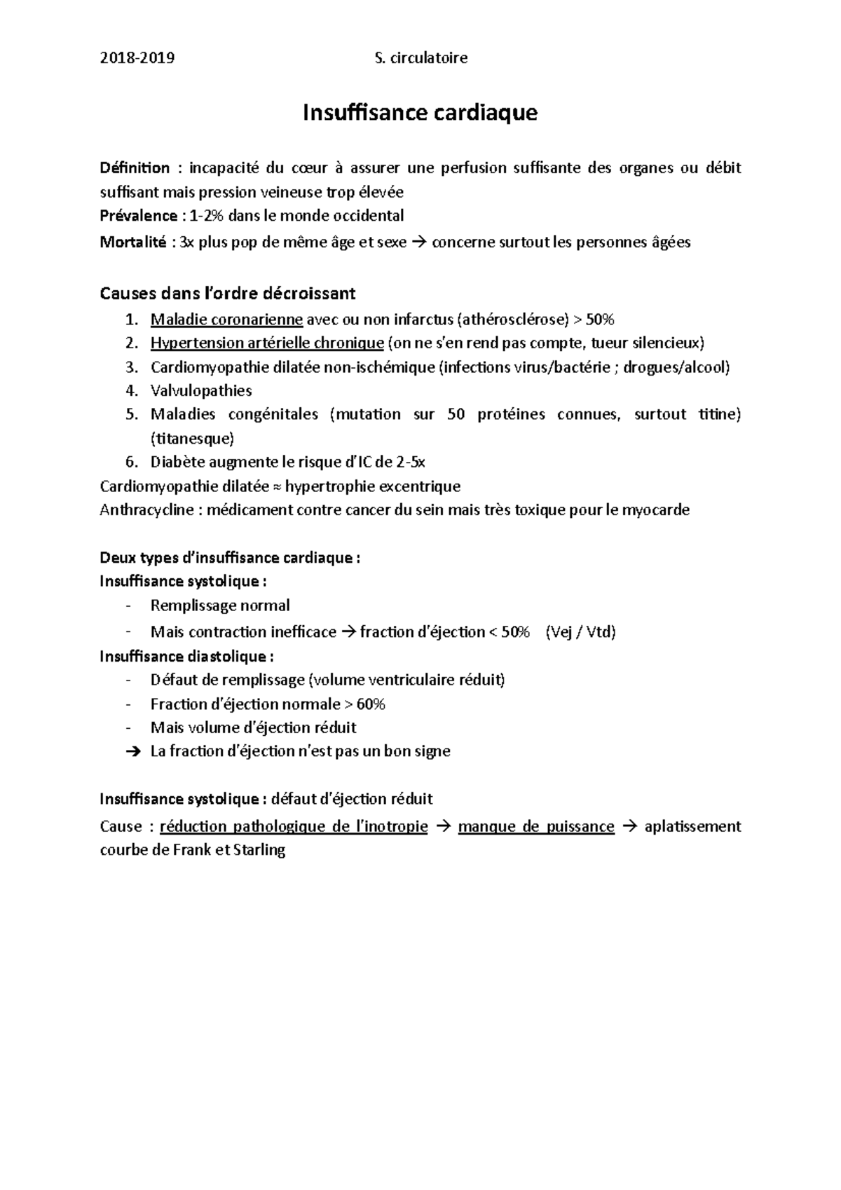 Cardio g) - Warning: TT: undefined function: 32 Insuffisance cardiaque Défini1on : incapacité du ...