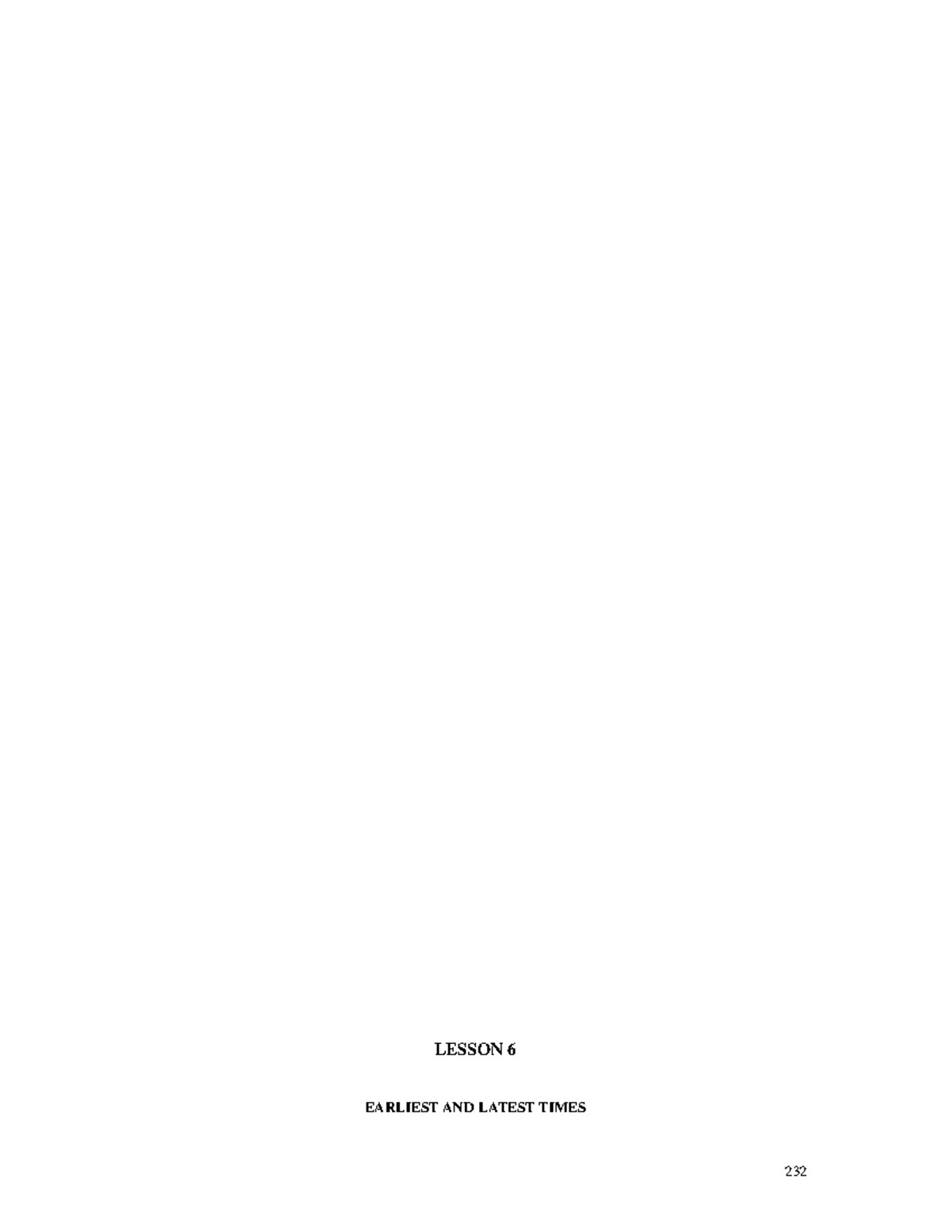 Unit Three Lesson Six Introduction to Operations Research and Linear Programming - LESSON 6 ...