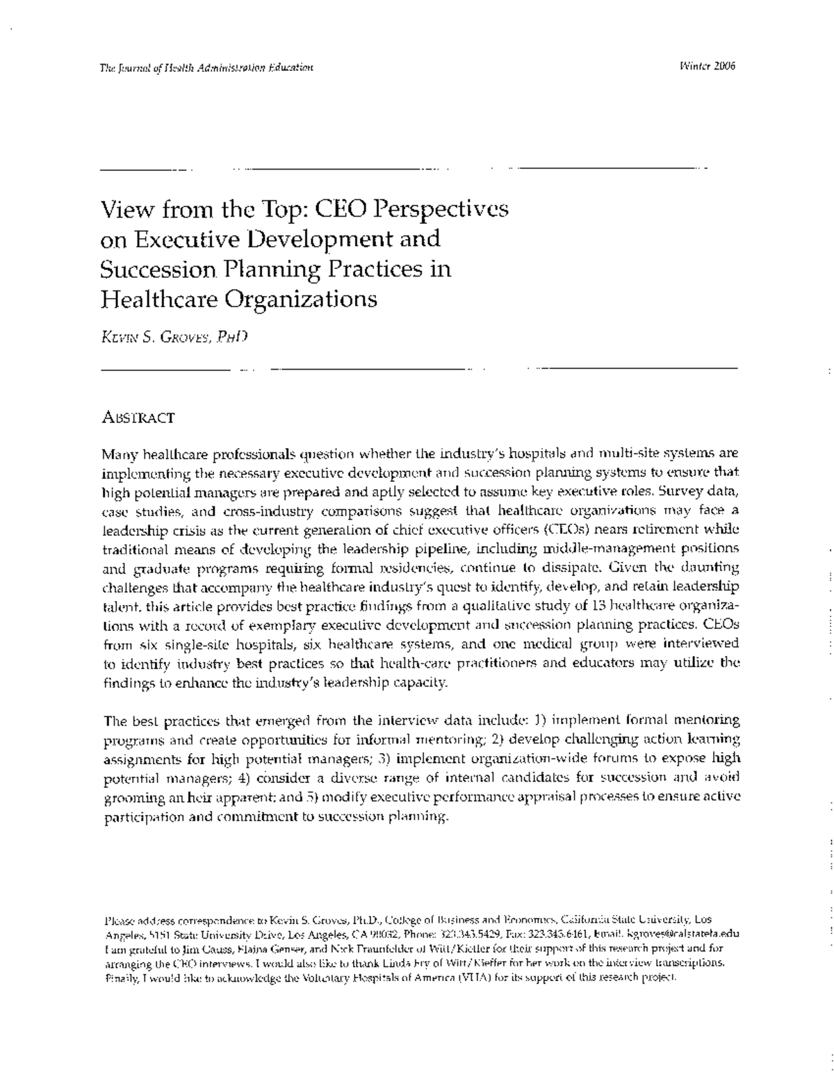 View from the Top CEO Perspectives ( PDFDrive ) - MNA 1100 - Studocu