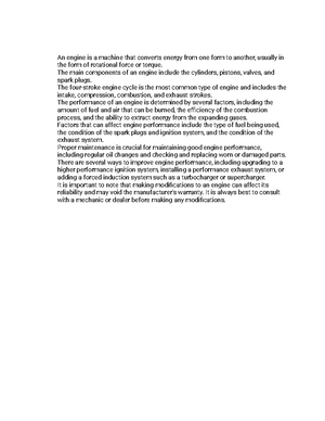 Overview of the engine - First, the two major mechanisms of the engine ...