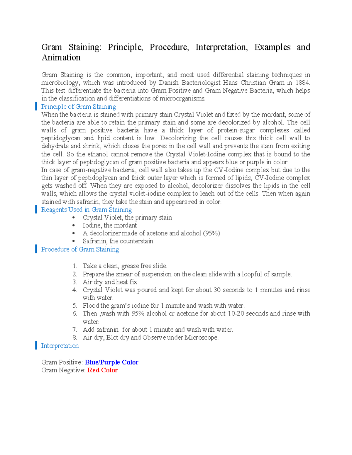 Gram staining - njmkl,l;, - Gram Staining: Principle, Procedure ...