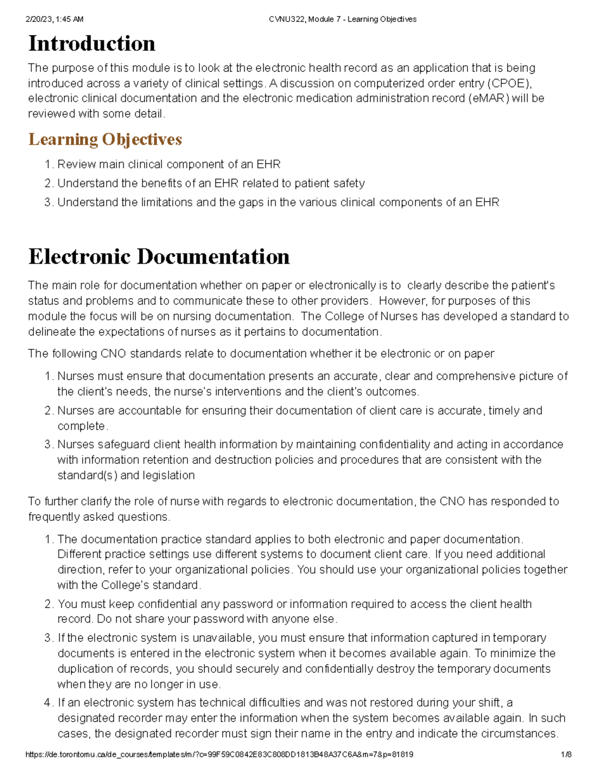 CVNU322, Module 7 - Learning Objectives - Introduction The purpose of this module is to look at ...
