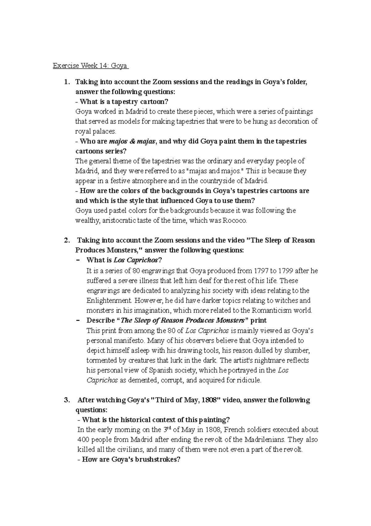 Exercise Week 14- Goya - Remote, Prof. Gonzalez - Exercise Week 14 ...