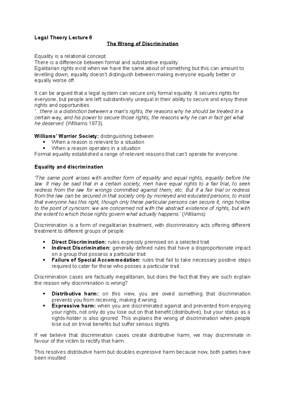 Legal Theory Lecture 6 - There is a difference between formal and ...