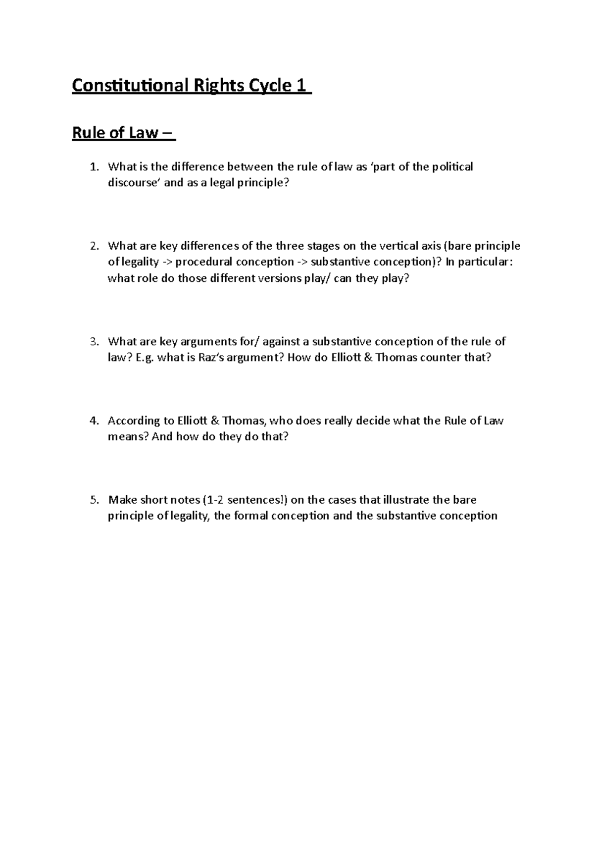 Constitutional Rights Cycle 1 - Rule of Law - Constitutional Rights ...