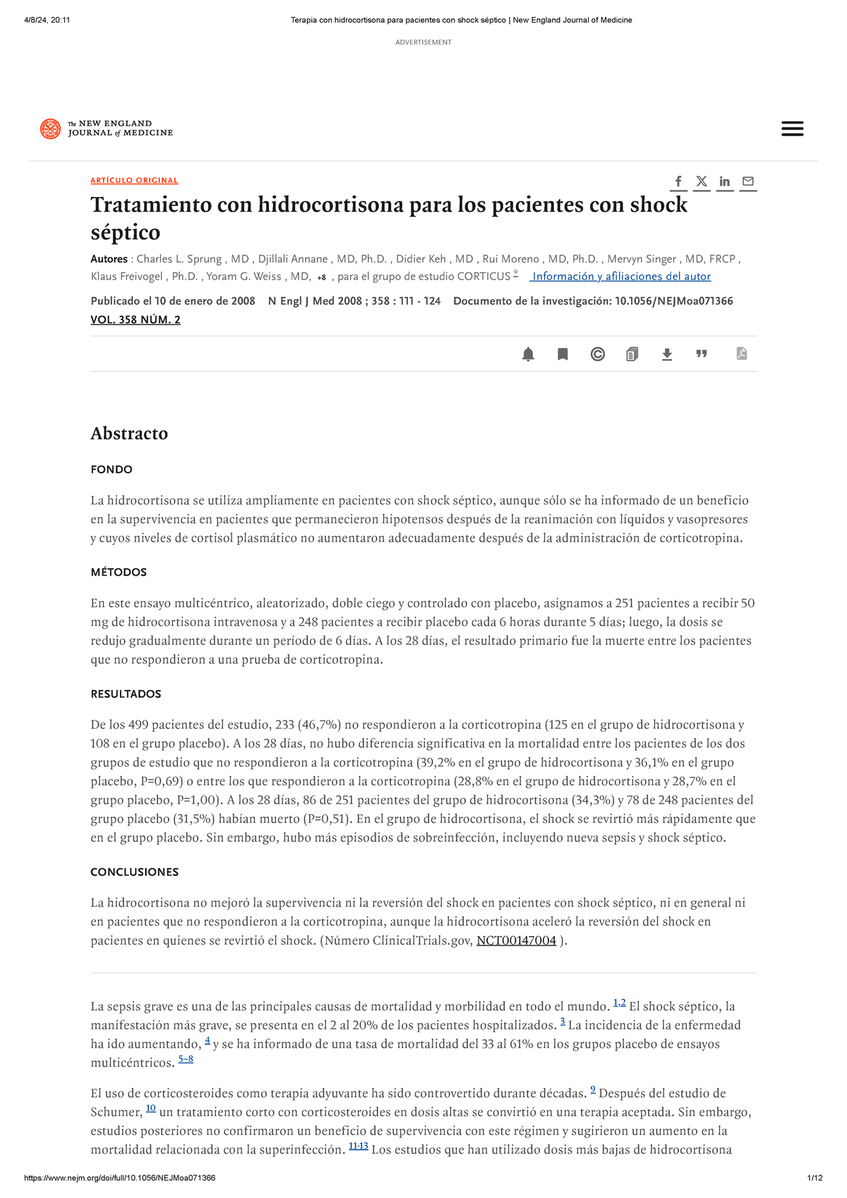 Corticus Español - Abstracto FONDO La hidrocortisona se utiliza ...