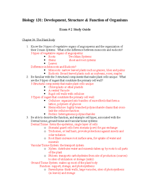 Biology 131-Exam 3 Study Guide 2019 v2 (1)[3158] - Biology 131 ...