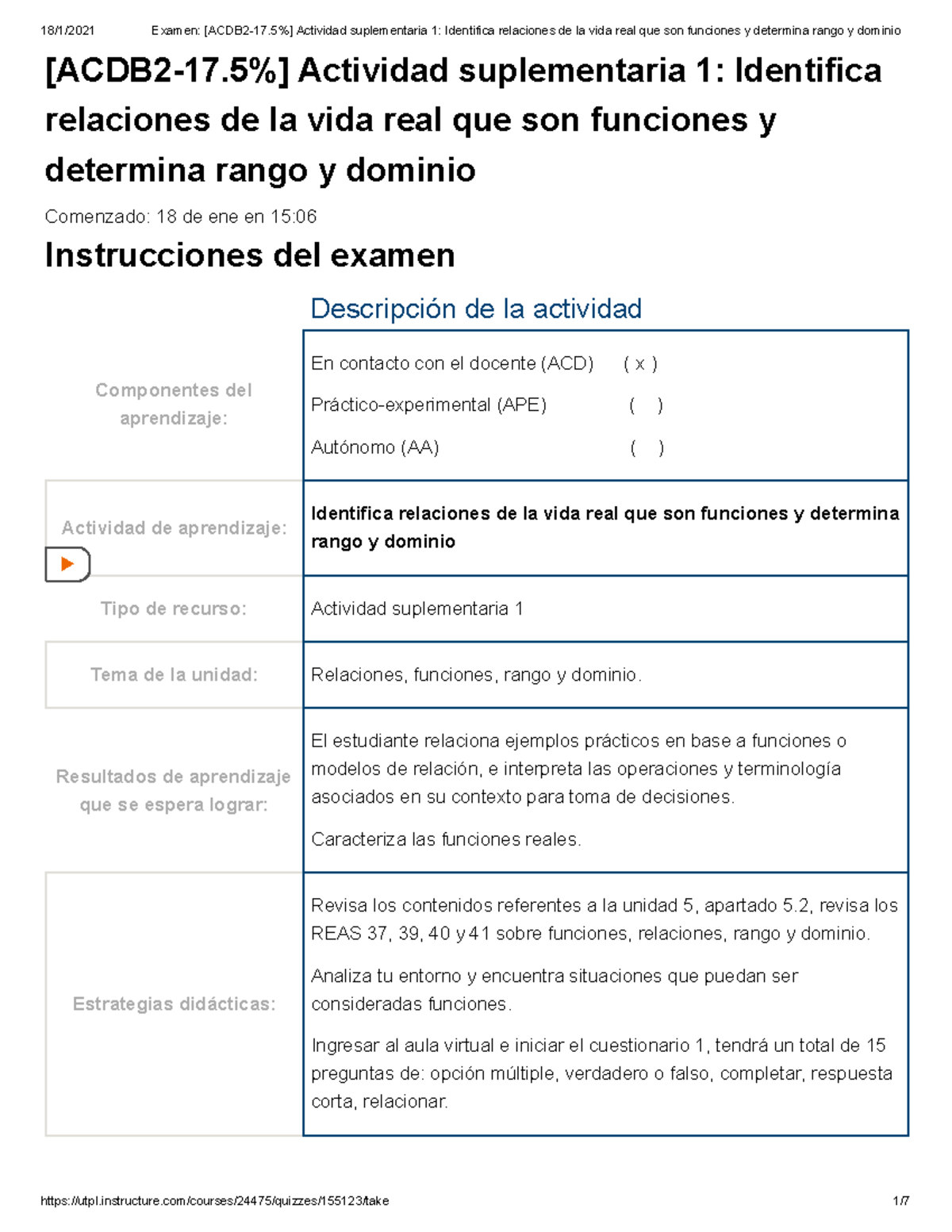 Actividad suplementaria 1 Identifica relaciones de la vida real que son ...
