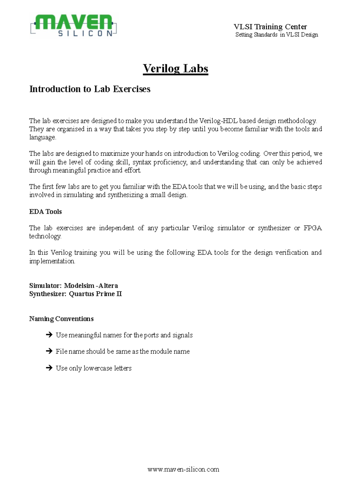 457303309-signal-matching - Setting Standards in VLSI Design Verilog Labs Introduction to Lab ...