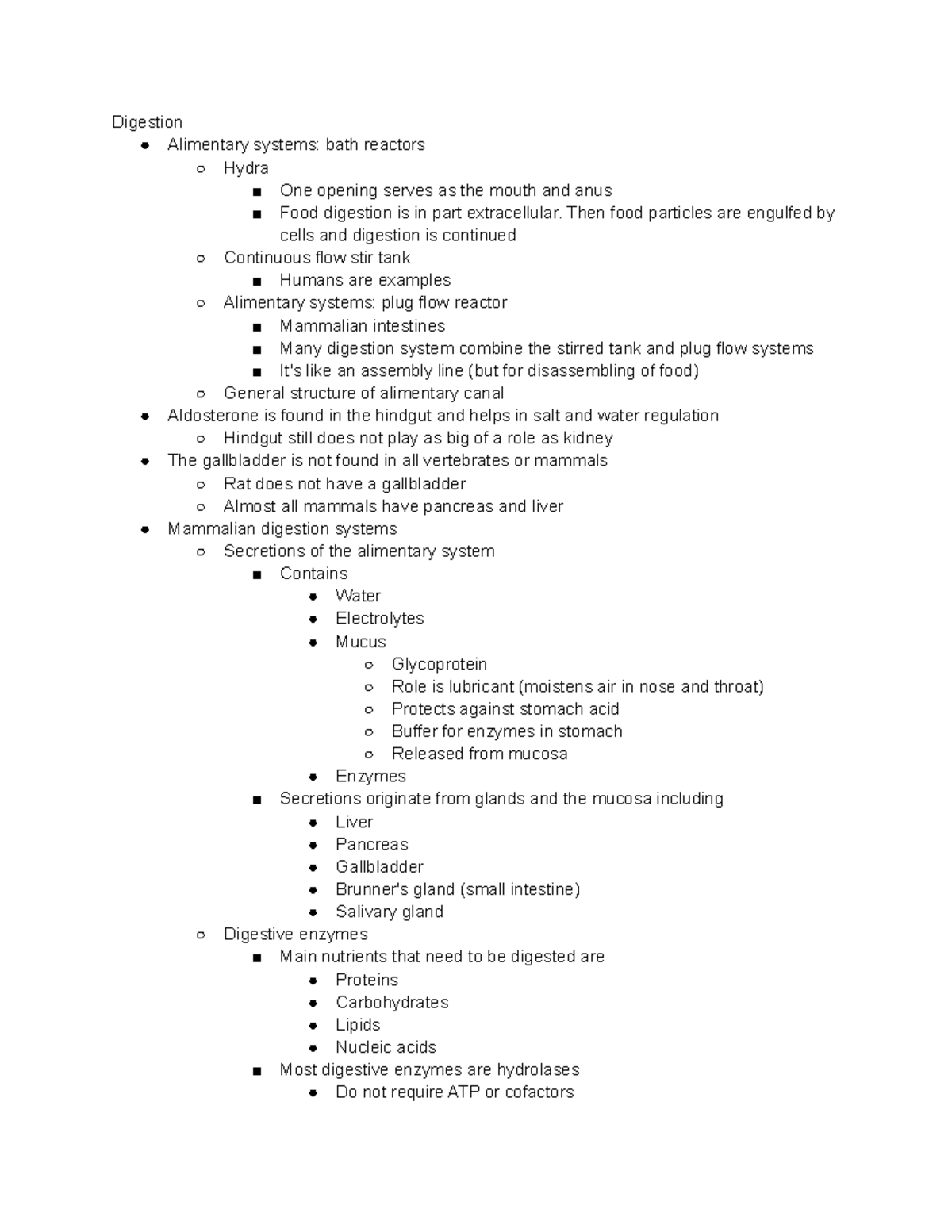 Exam 4 - summary of lecture notes using both slides, notes taken based ...
