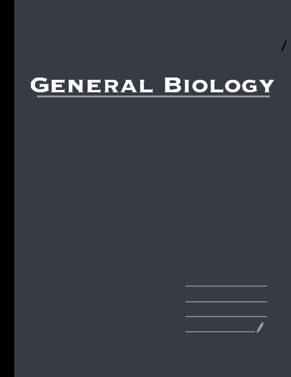 General Biology - General Biology ↑ ####### B & parts 3 function of the ...