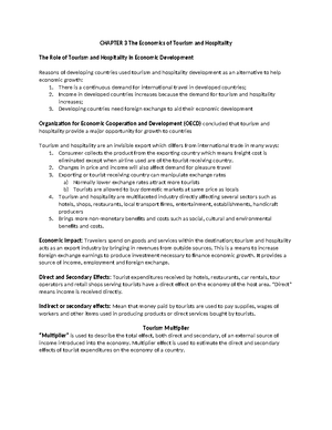 UNIT 1 THE Meaning AND Importance OF Tourism AND Hospitality - UNIT 1 ...