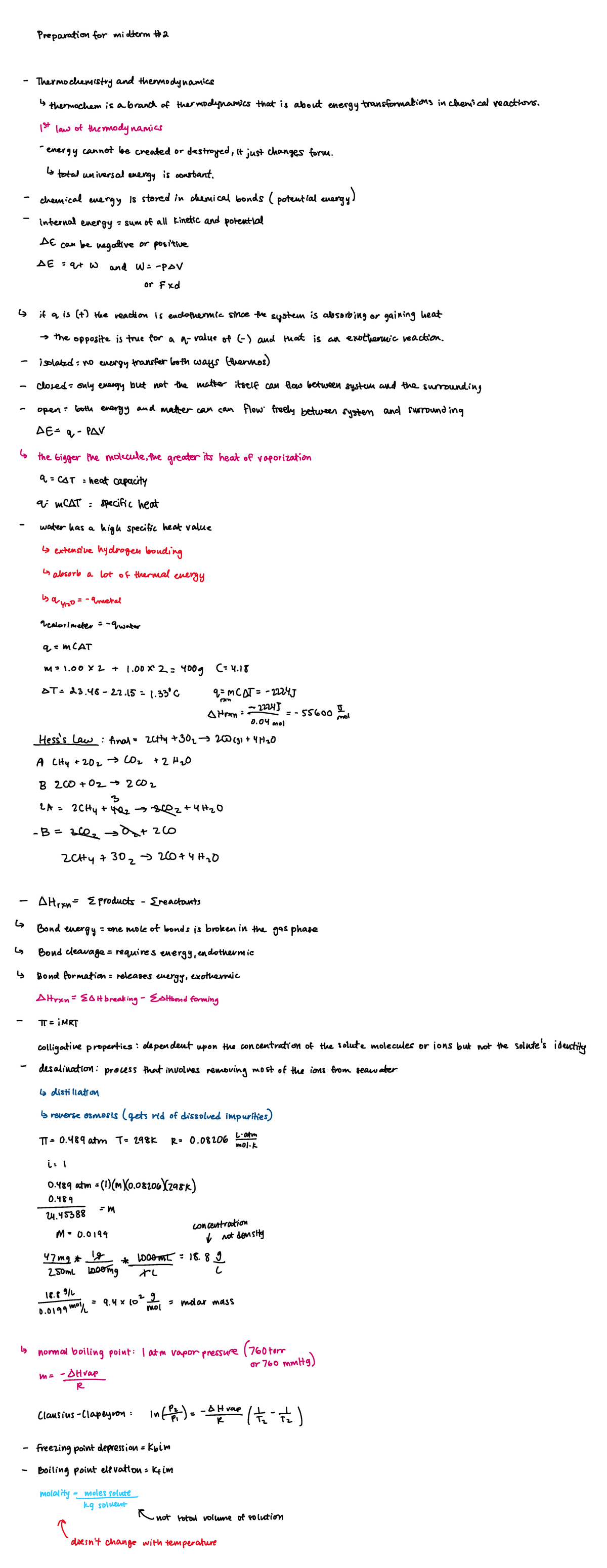 Midterm 2 prep - CHEM 001B - Studocu