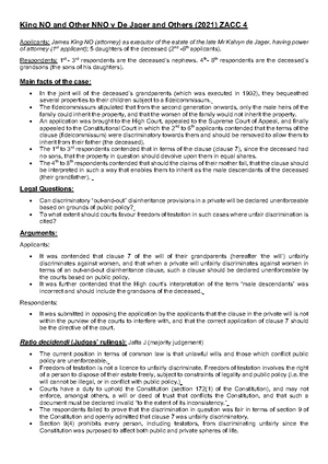 [CASE LAW] Study Unit 1 - Introduction - Ex Parte Graham 1963 4 SA 145 ...