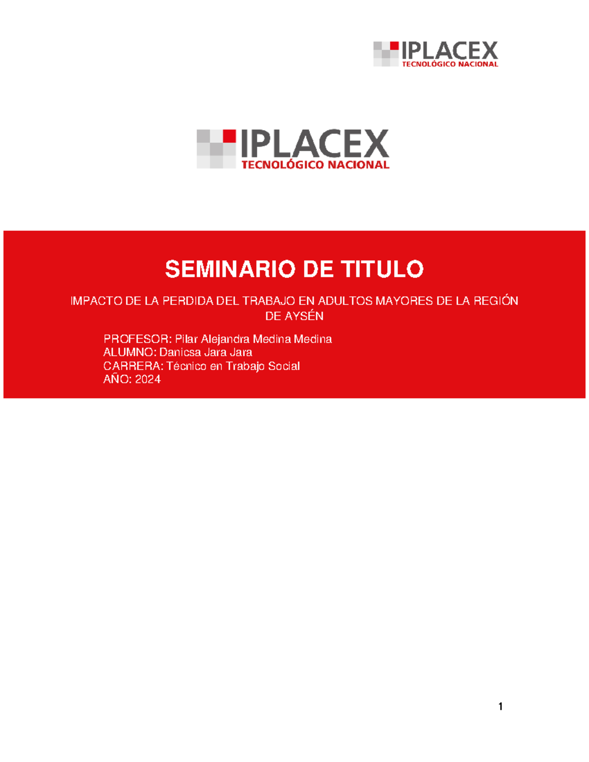 Proyecto seminario de título - SEMINARIO DE TITULO IMPACTO DE LA PERDIDA DEL TRABAJO EN ADULTOS ...
