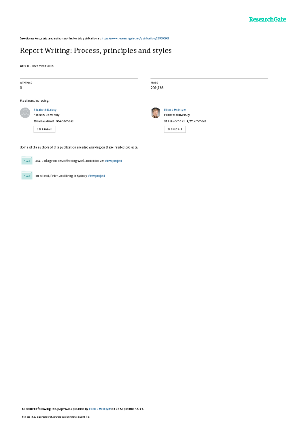 Report Writing Process principles and styles - See discussions, stats ...