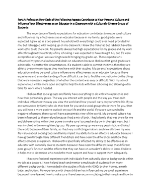 Task 2 Fundamentals of Diverse Learners - D096 - WGU - Studocu