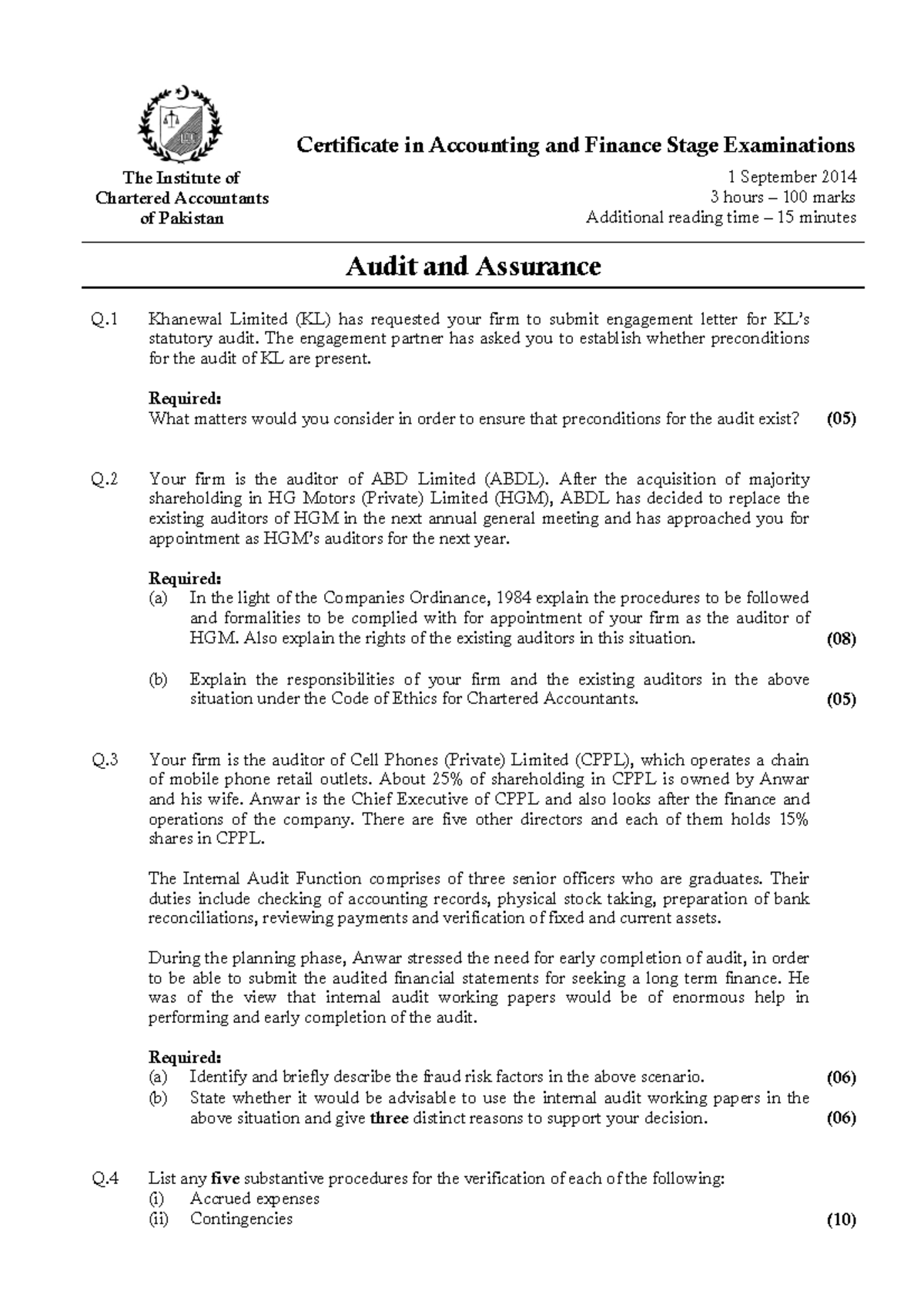 259910812 CAF 9 AUD - auditing - - Studocu