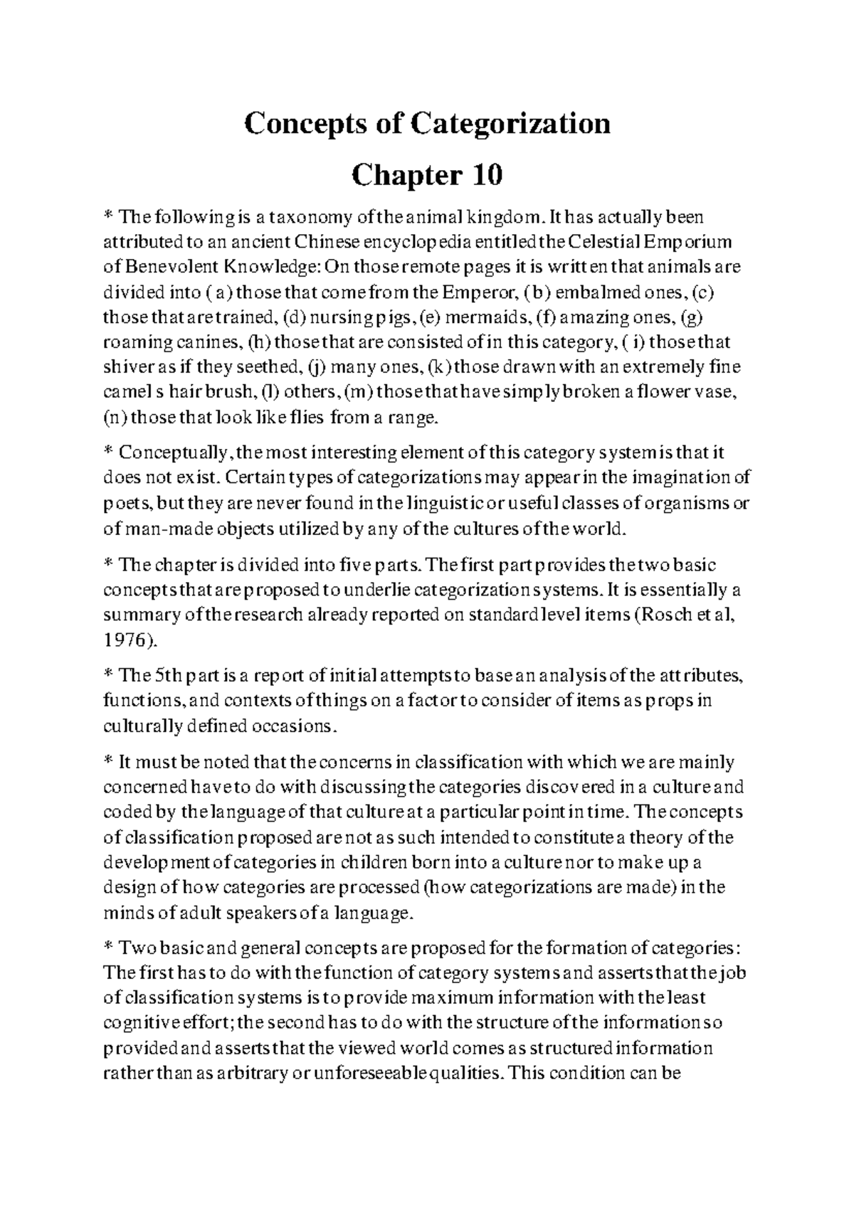 Concepts Of Categorization Concepts Of Categorization Chapter 10 The