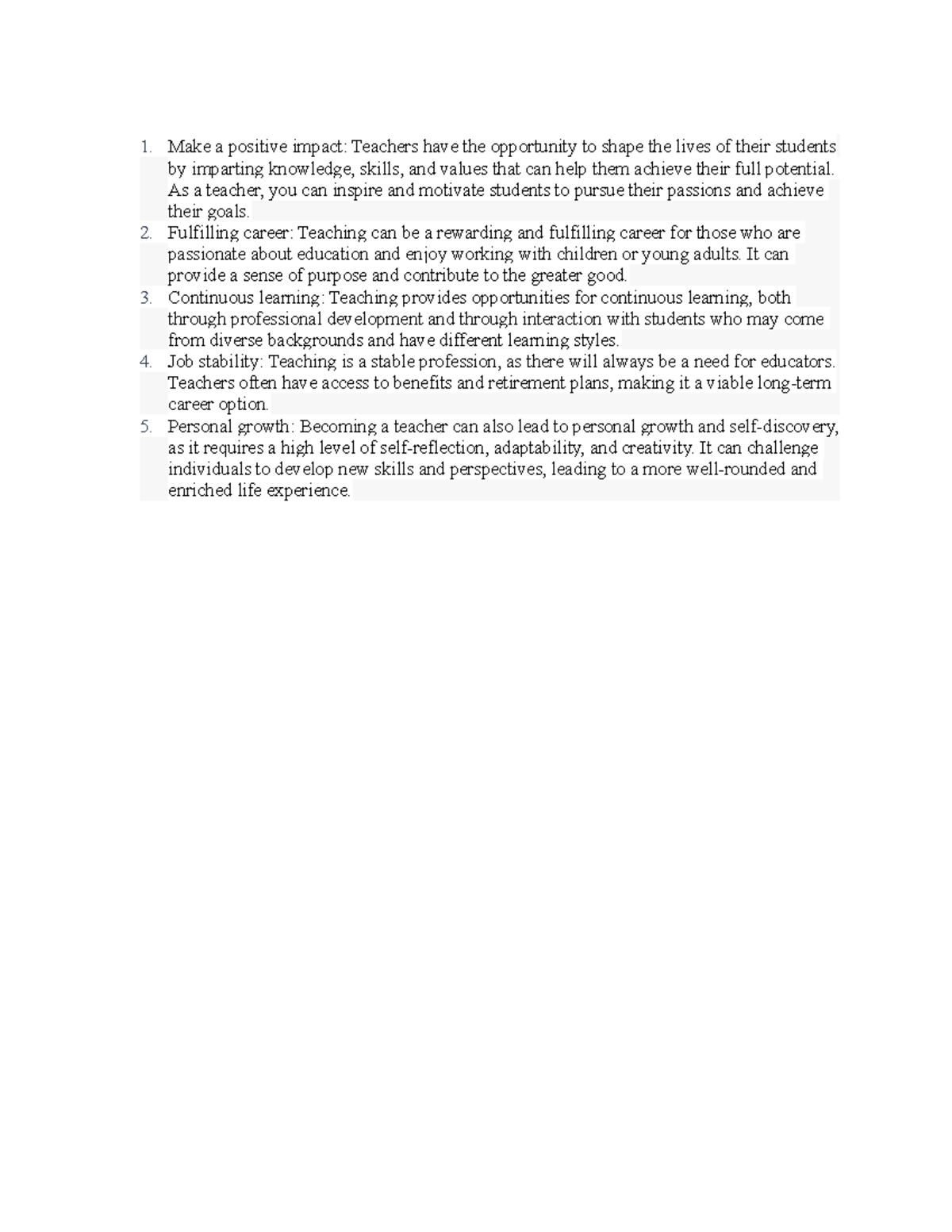 Benefits of teaching - Make a positive impact: Teachers have the ...