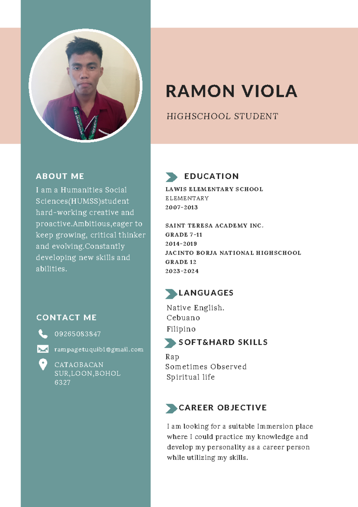 White Simple Student CV Resume 20240213 063104 0000 - A B O U T M E I ...