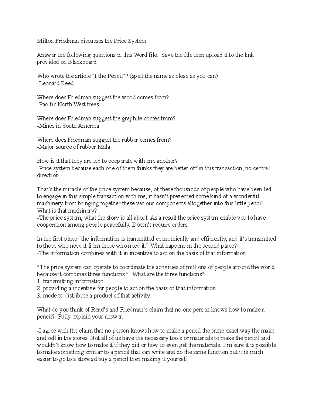 Friedman-Price System optional credit - Milton Friedman discusses the ...