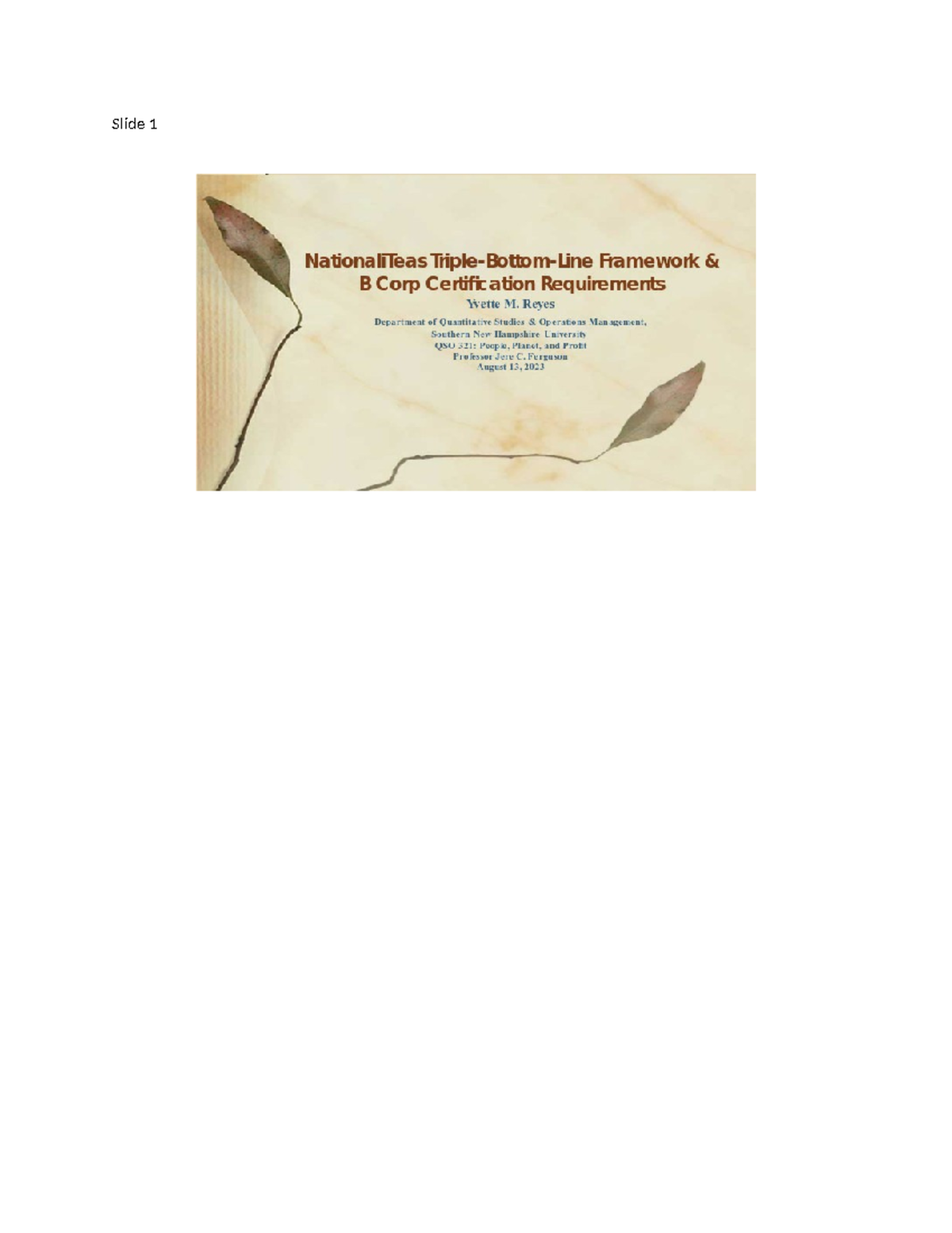 7-2 Project Submission - The triple bottom line is a concept, coined by ...