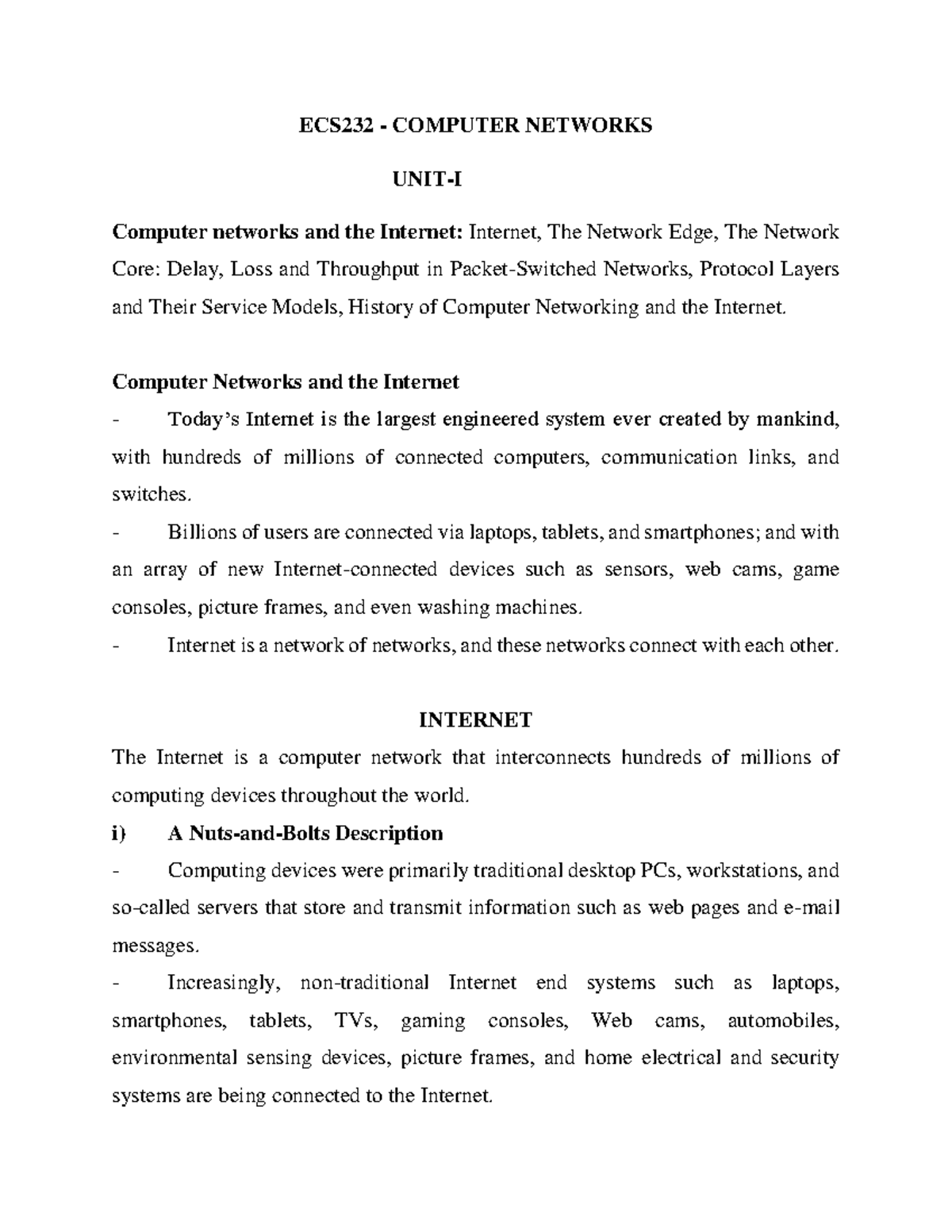 Computer networks and the Internet - Computer Networks and the Internet ...