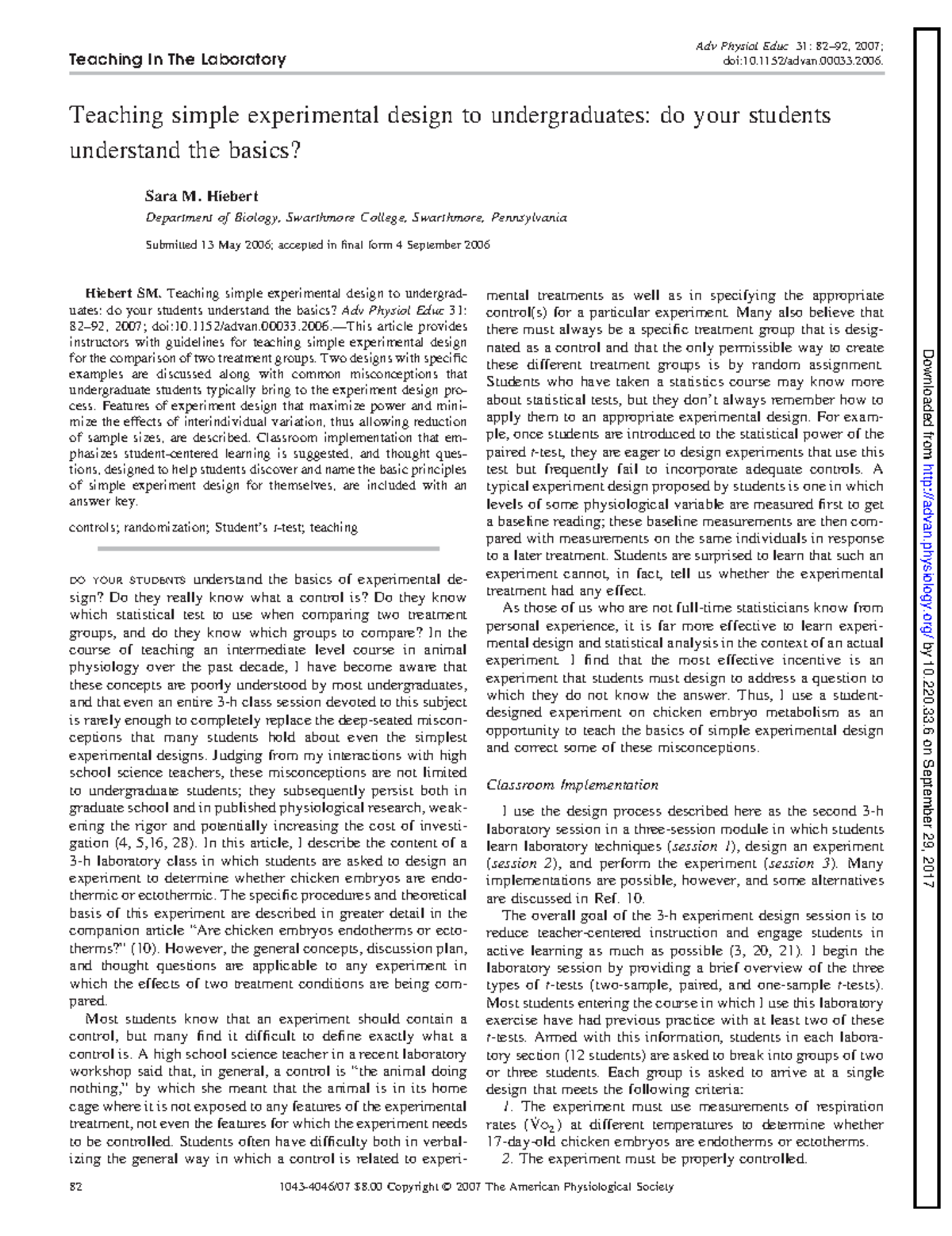 Understanding the basics - Teaching In The Laboratory Teaching simple ...