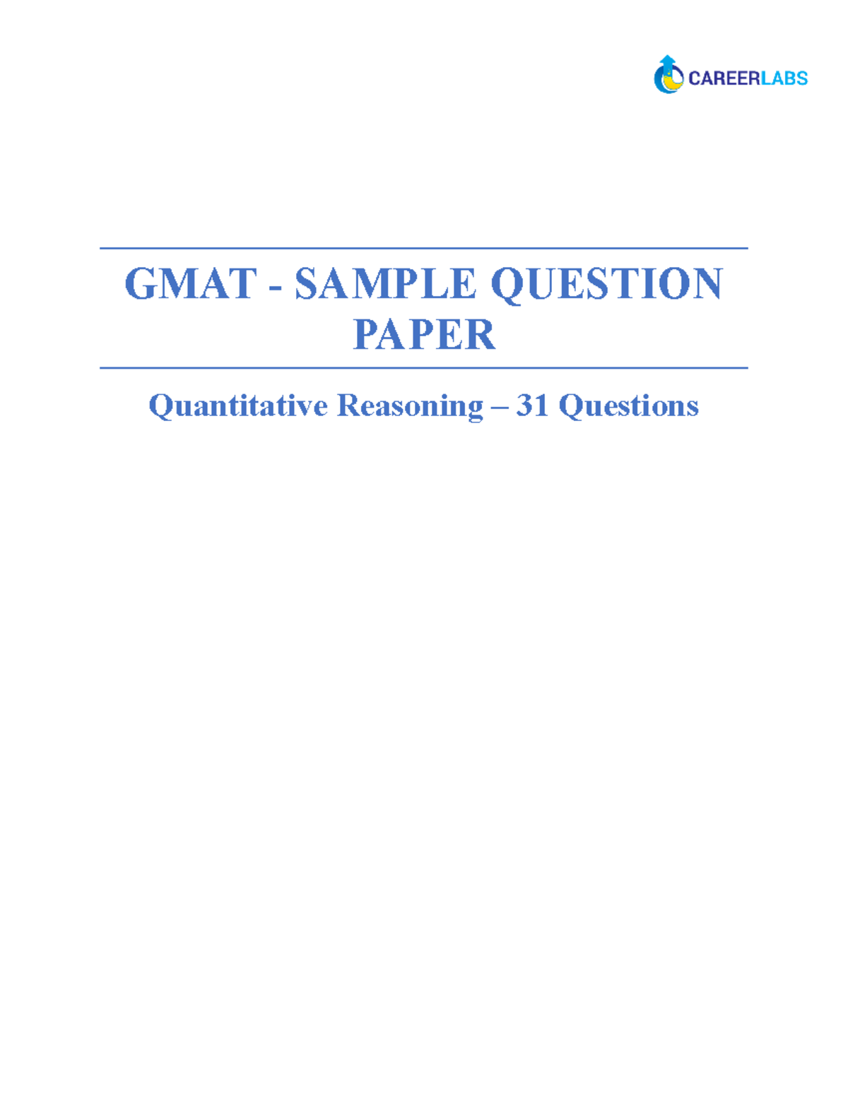 GMAT-Quant -Sample-Questions-Solutions - GMAT - SAMPLE QUESTION PAPER ...