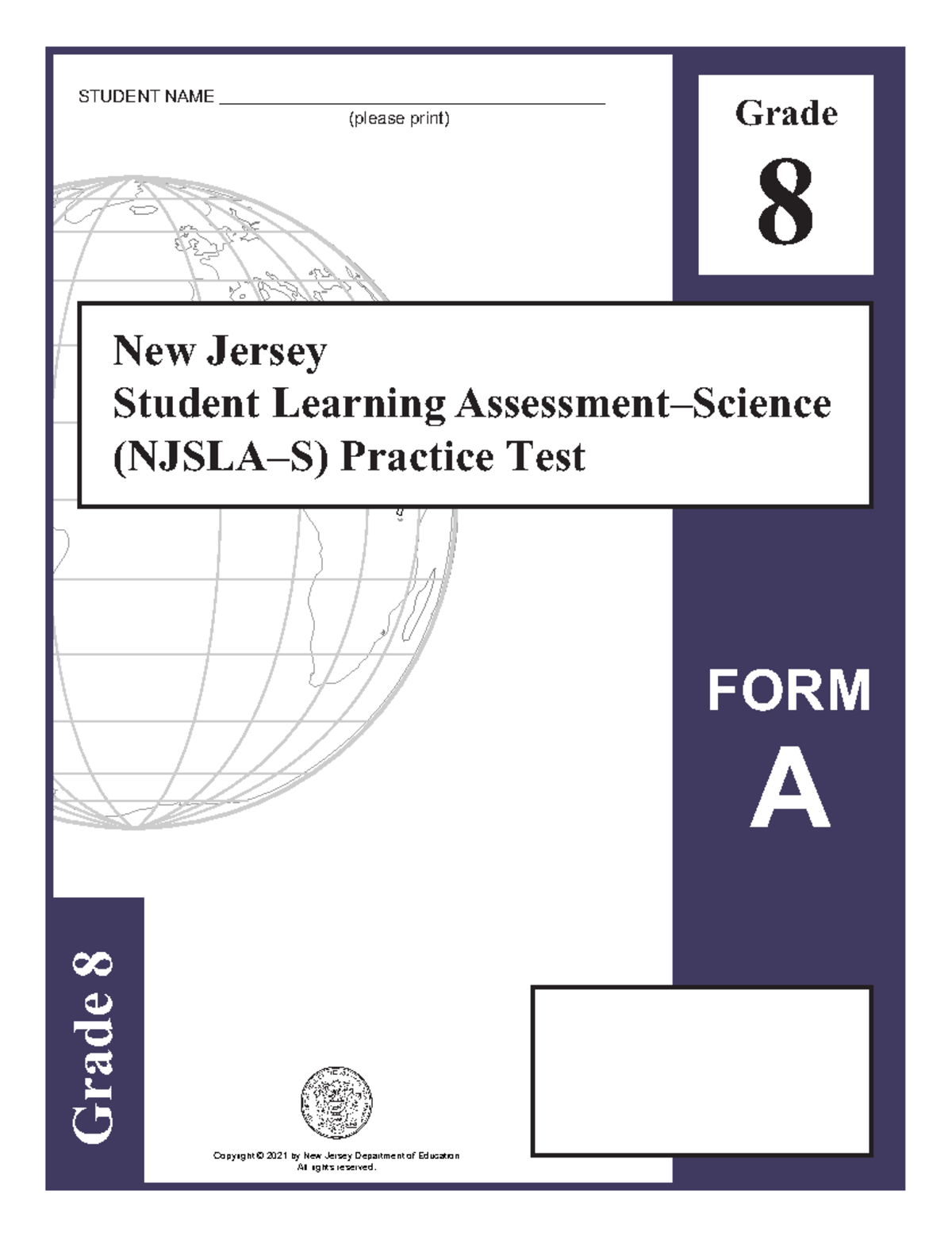 Njslas Practice Test Unit1 Grade 8 part 1 - EDU 495 - Studocu