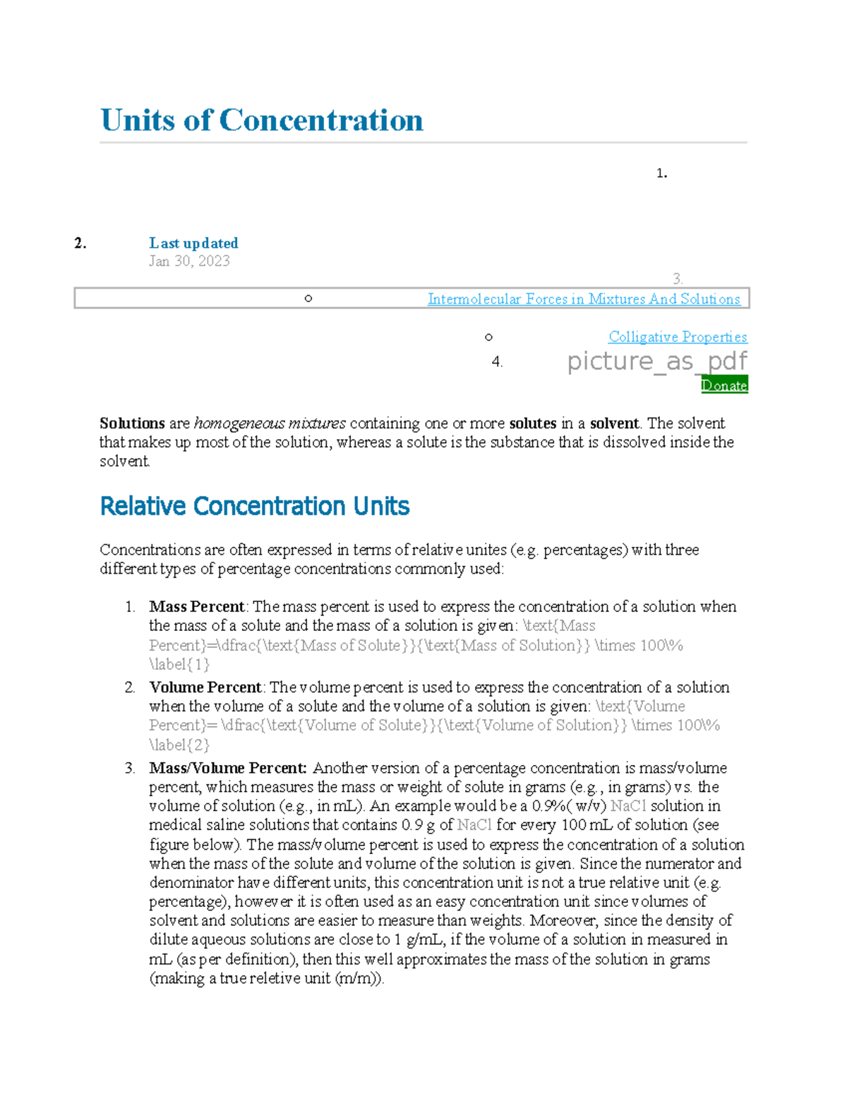 Units of Concentration - Units of Concentration Last updated Jan 30 ...