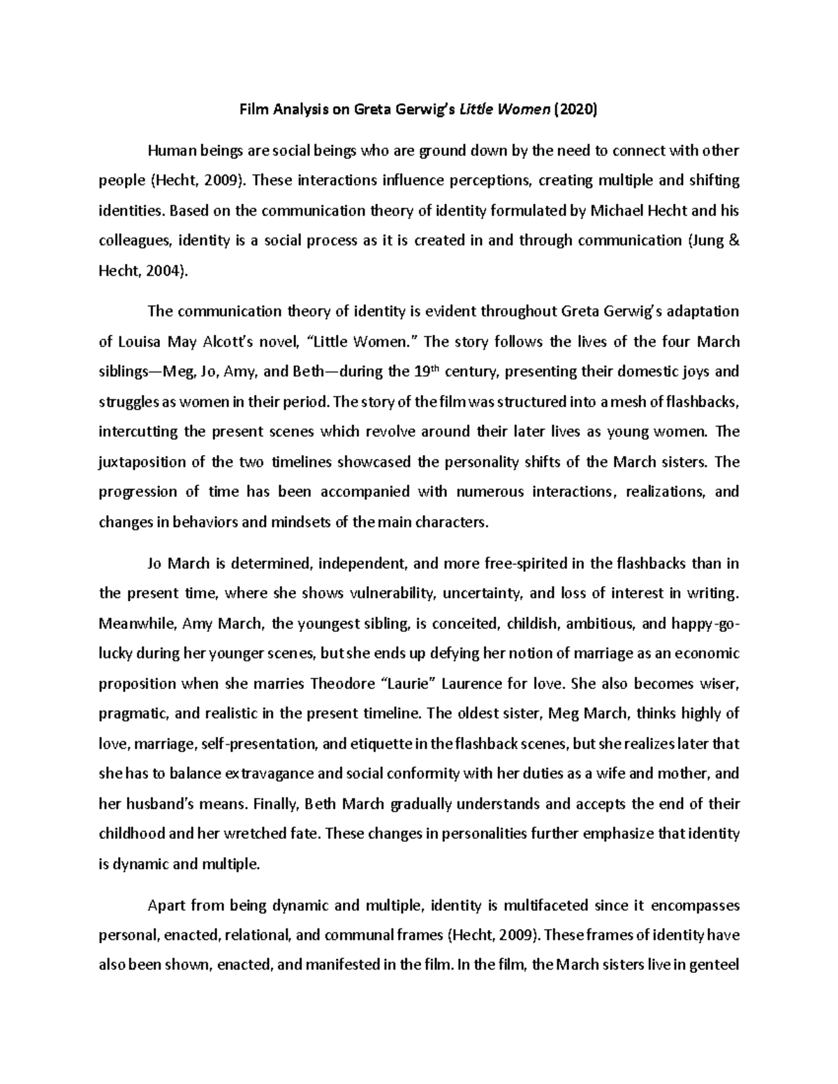 Identity in Little Women - Film Analysis on Greta Gerwig’s Little Women ...