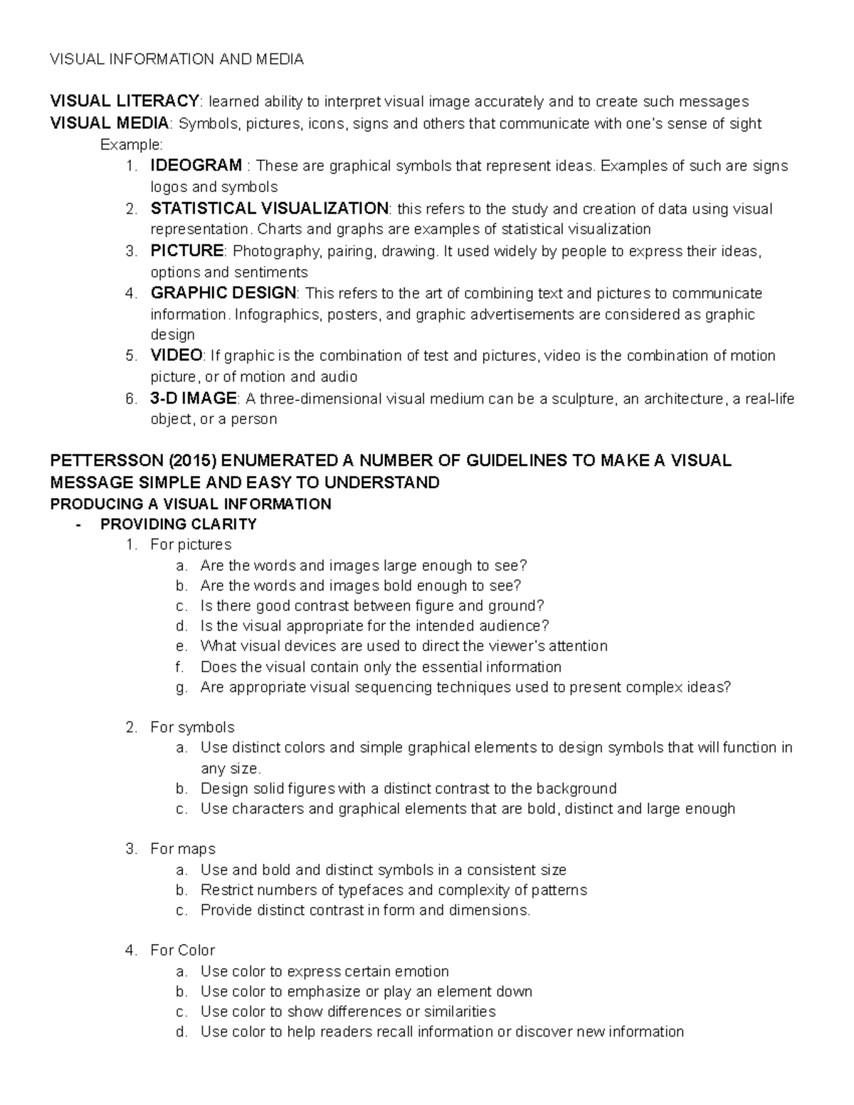 Visual Information AND Media - VISUAL INFORMATION AND MEDIA VISUAL ...