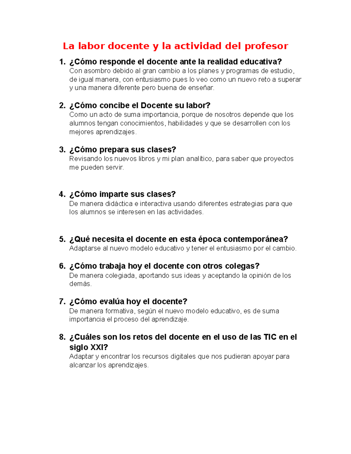 La labor docente. Jesus Campos - La labor docente y la actividad del ...