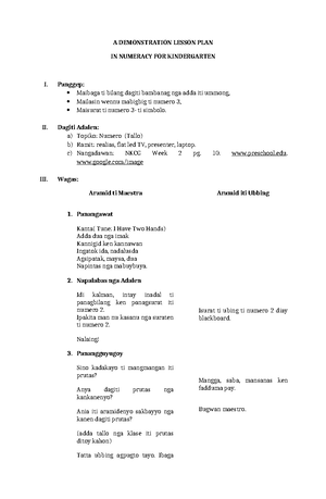 LE Reading& Literacy 1 Q2 W2 - Lesson Exemplar for Grade 1 Reading and ...