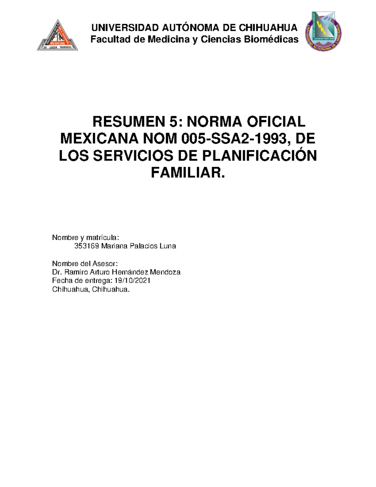 Resumen 5 de salud publica - Facultad de Medicina y Ciencias Biomédicas ...