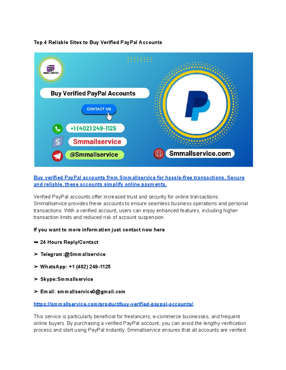 Top 4 Reliable Sites to Buy Verified Pay Pal Accounts - Secure and ...