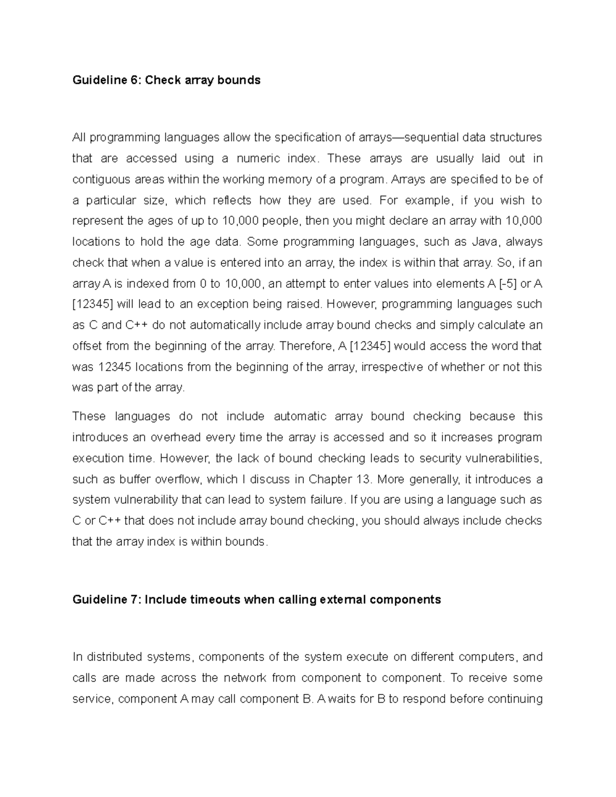 Guideline 6 Check array bounds - Guideline 6: Check array bounds All ...