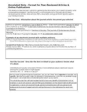 SW 370 Observation Exercise Part I - Name ...