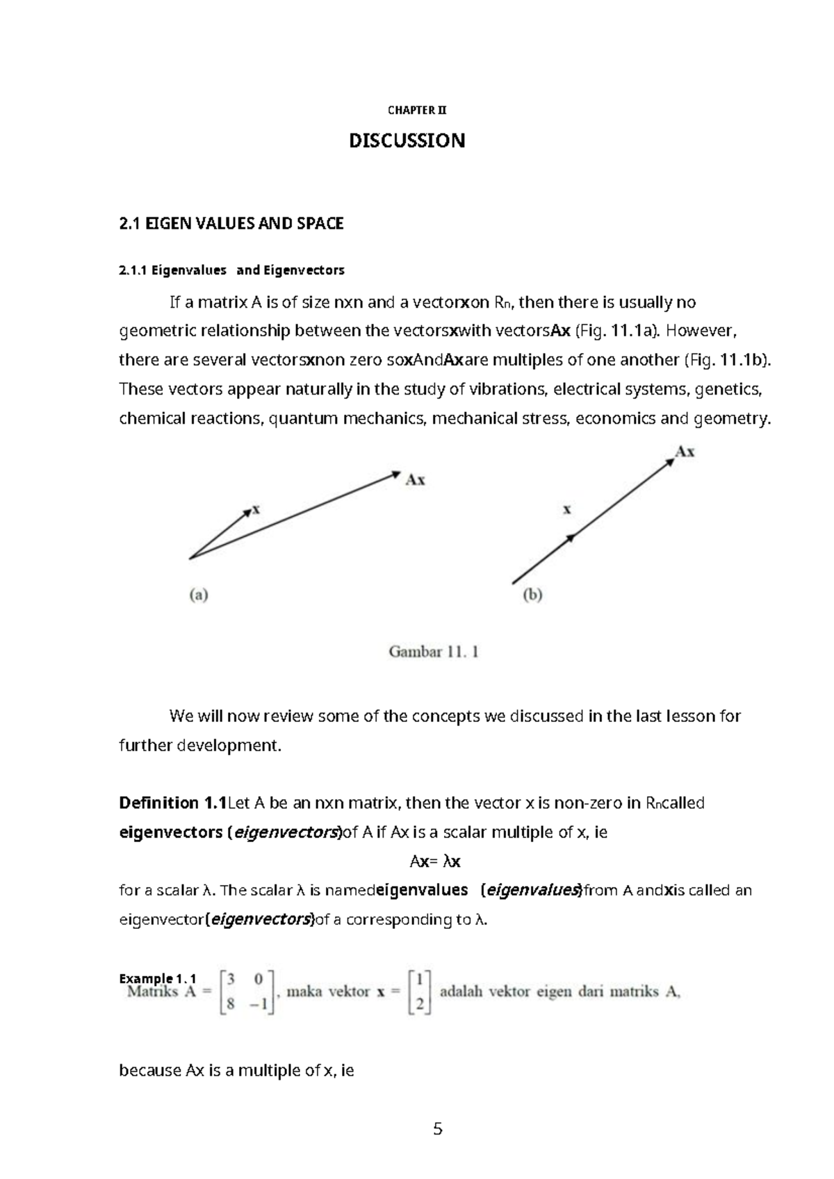 Linear Algebra and Matrix-1 Notes - CHAPTER II DISCUSSION 2 EIGEN ...