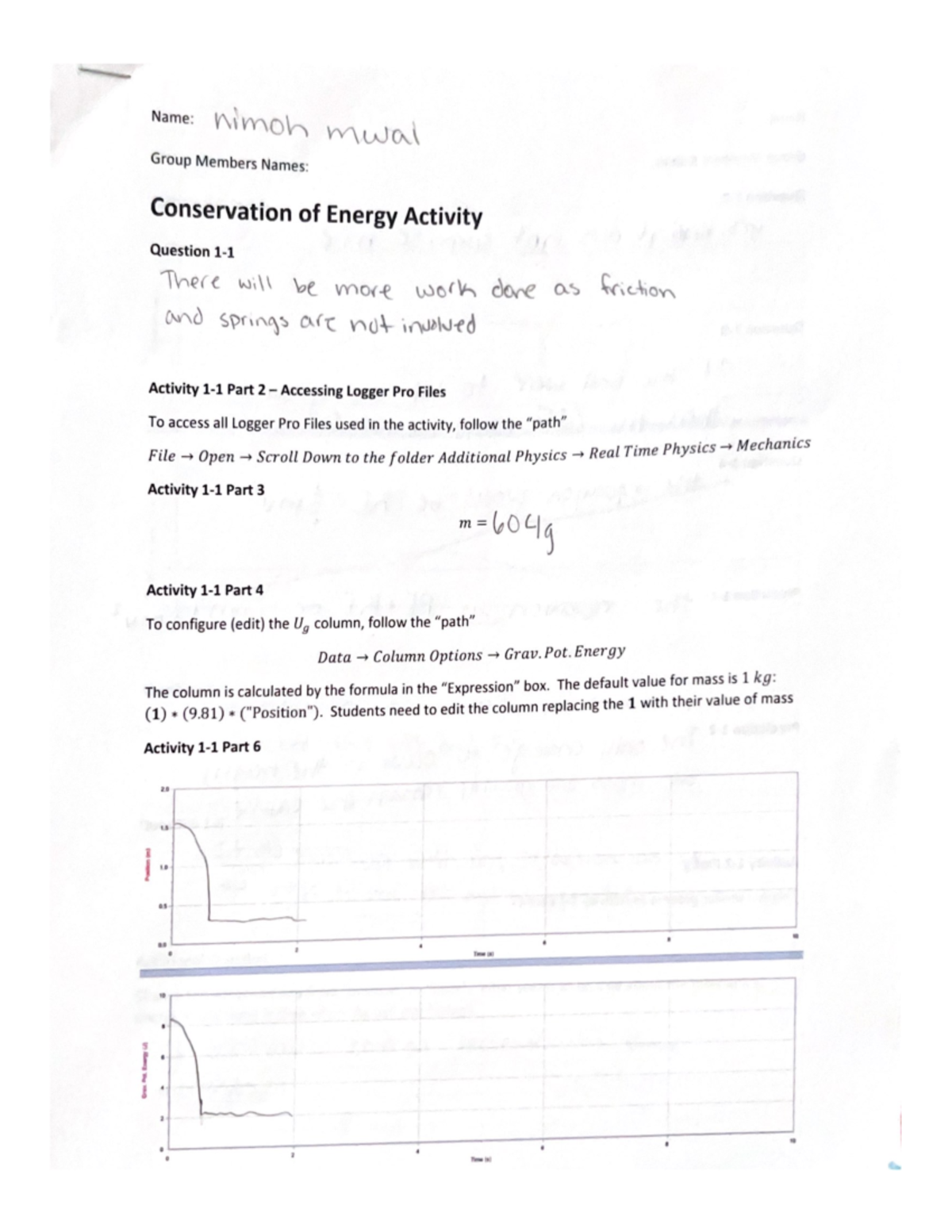 physics lab work - PHYS 1315 - Studocu