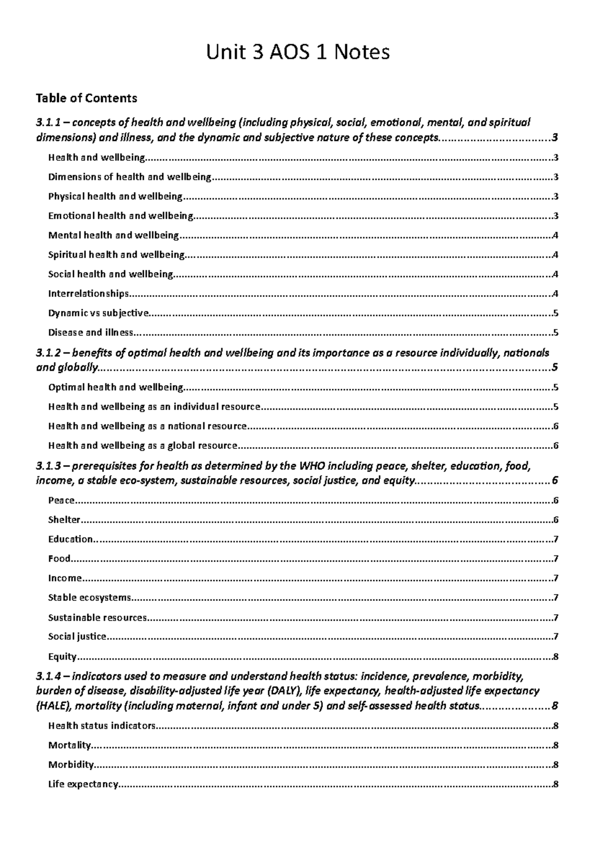 Unit 3 aos 1 notes - Unit 3 AOS 1 Notes Table of Contents 3.1 ...