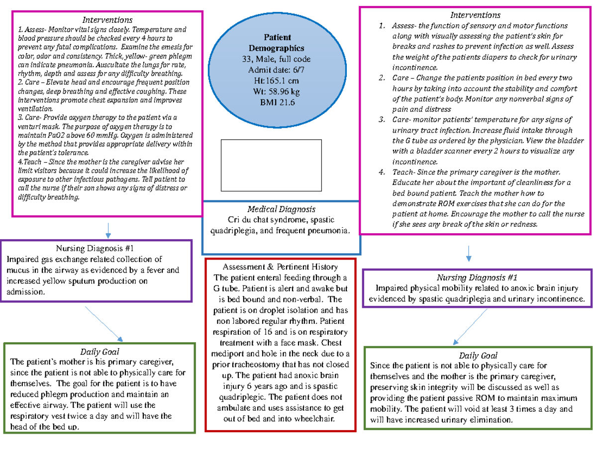 Ms concept map 1 - ms1 - Patient Demographics 33, Male, full code Admit ...