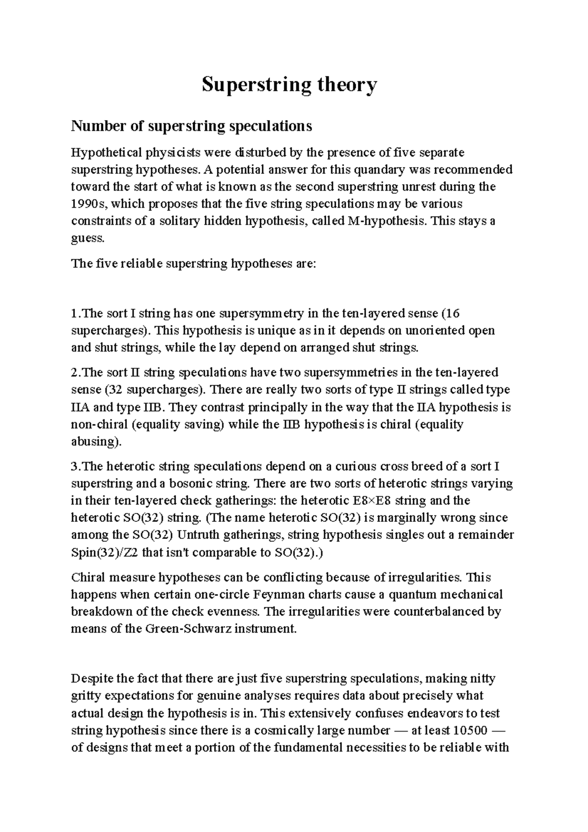 Superstring theor 1 - Ifah - Superstring theory Number of superstring ...